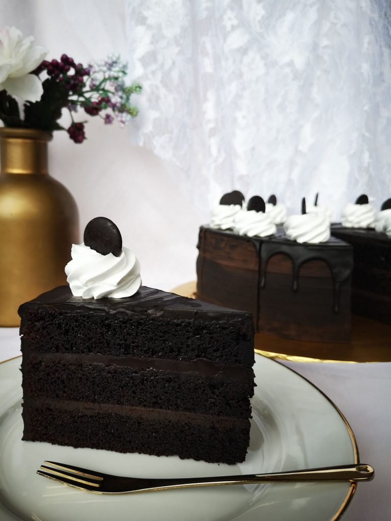 Moist Dark Chocolate Cake - Birthday Cake Kuching