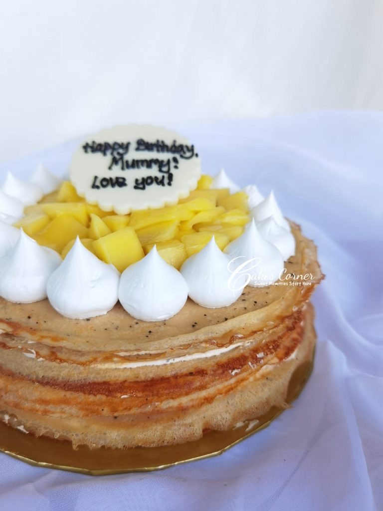Mango Tango Mille Crepe - Birthday Cake Kuching